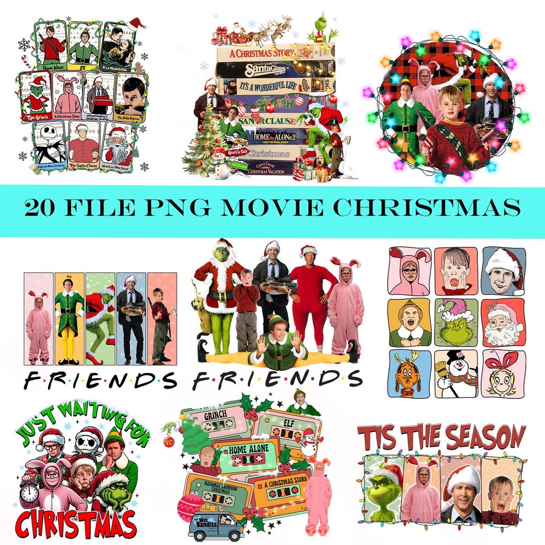 Movie Christmas Bundle Png, Green Christmas Movie Design, Cindy Lou Who ...