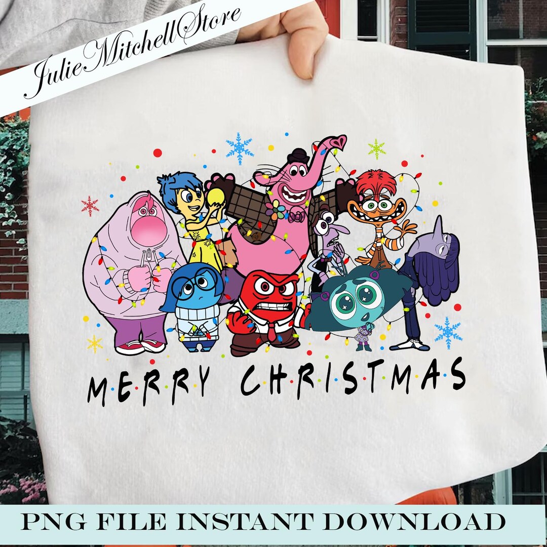 Inside Out Christmas PNG, Cartoon Emotions Friends, Merry Christmas Png ...