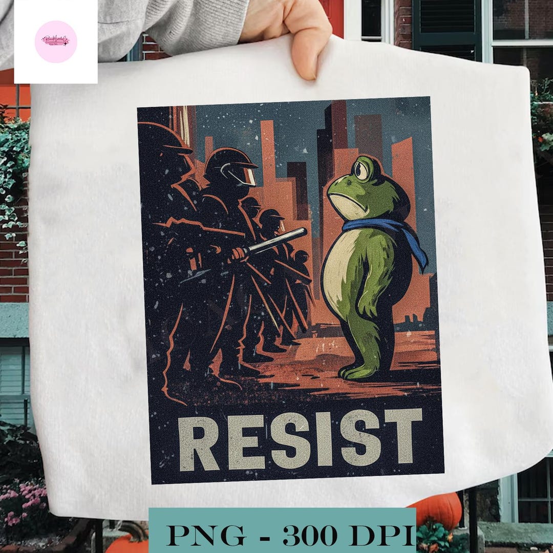 Portland Frog Protest PNG, 2025 Resist Portland Frog Protest Digital ...