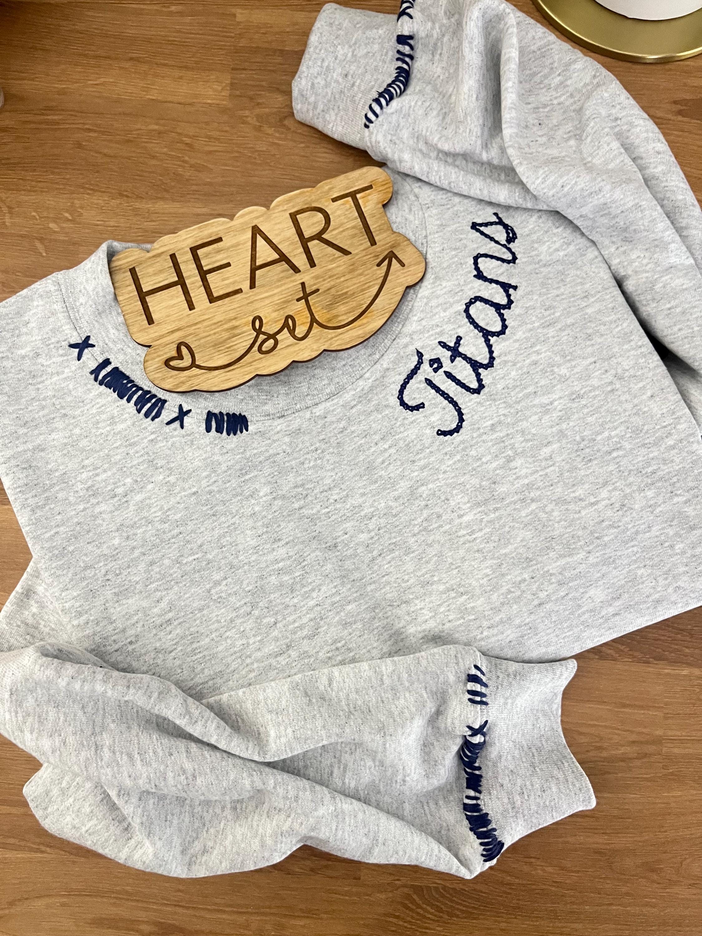 Personalized Embroidered Sweatshirt | Custom Team Crewneck | Neckline ...