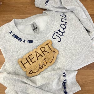 Personalized Embroidered Sweatshirt | Custom Team Crewneck | Neckline ...