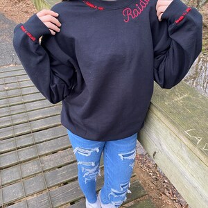 Personalized Embroidered Sweatshirt | Custom Team Crewneck | Neckline ...