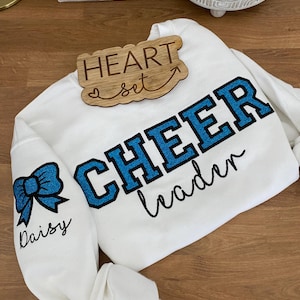Personalized Embroidered Cheerleader Sweatshirt | Custom Team Crewneck ...