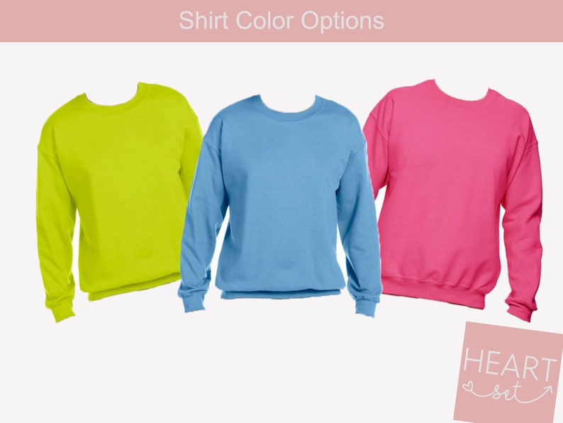 Personalized Embroidered Neon Glitter Sweatshirt | Custom Neon Crewneck ...