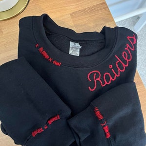 Personalized Embroidered Sweatshirt | Custom Team Crewneck | Neckline ...