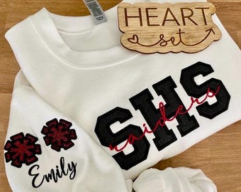 Personalized Embroidered Cheer Mom Sweatshirt Custom Team Crewneck ...
