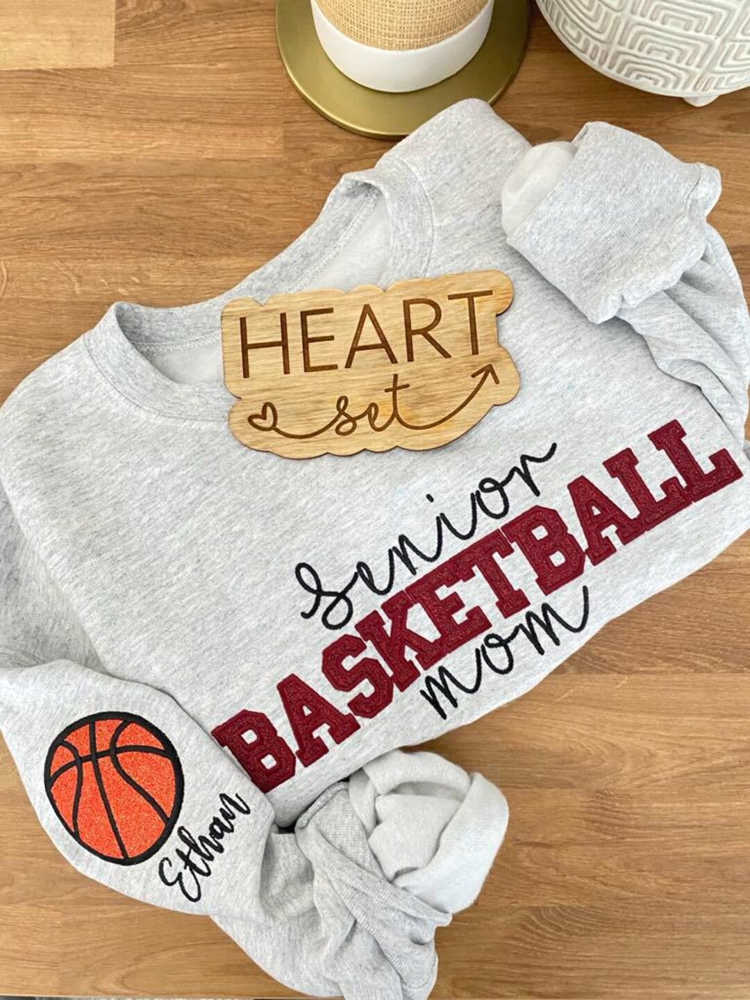 Personalized Embroidered Basketball Mom Sweatshirt | Custom Team ...