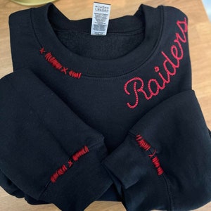 Personalized Embroidered Sweatshirt | Custom Team Crewneck | Neckline ...