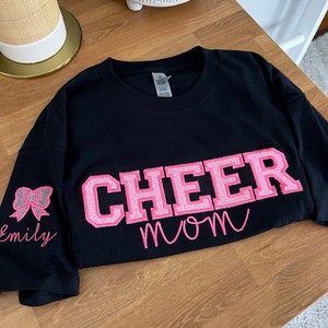 Personalized Embroidered Cheer Mom Shirt| Custom Team T-shirt | Cheer ...