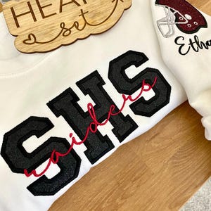 Personalized Embroidered Football Mom Sweatshirt | Custom Team Crewneck ...