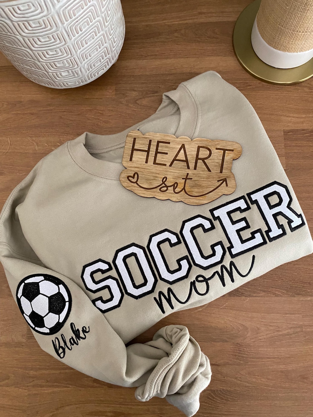 Personalized Embroidered Soccer Mom Sweatshirt | Custom Team Crewneck ...