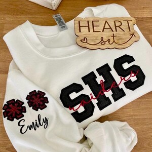 Personalized Embroidered Cheer Mom Sweatshirt | Custom Team Crewneck ...