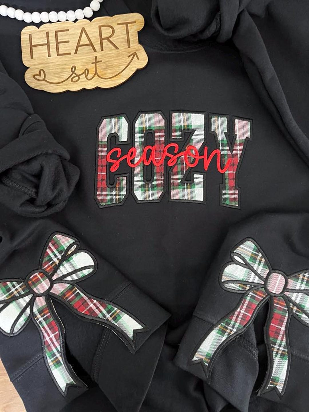 Cozy Season Side Bow Cut-out Sweatshirt | Plaid Fall Pullover |trendy ...