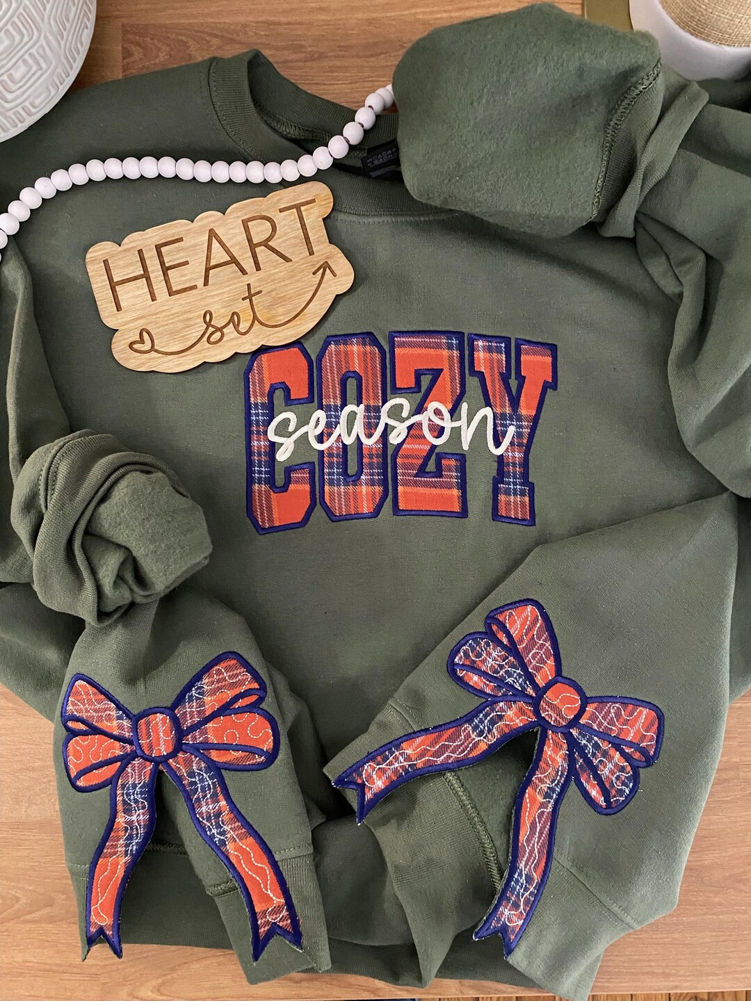 Cozy Season Side Bow Cut-out Sweatshirt | Plaid Fall Pullover |trendy ...
