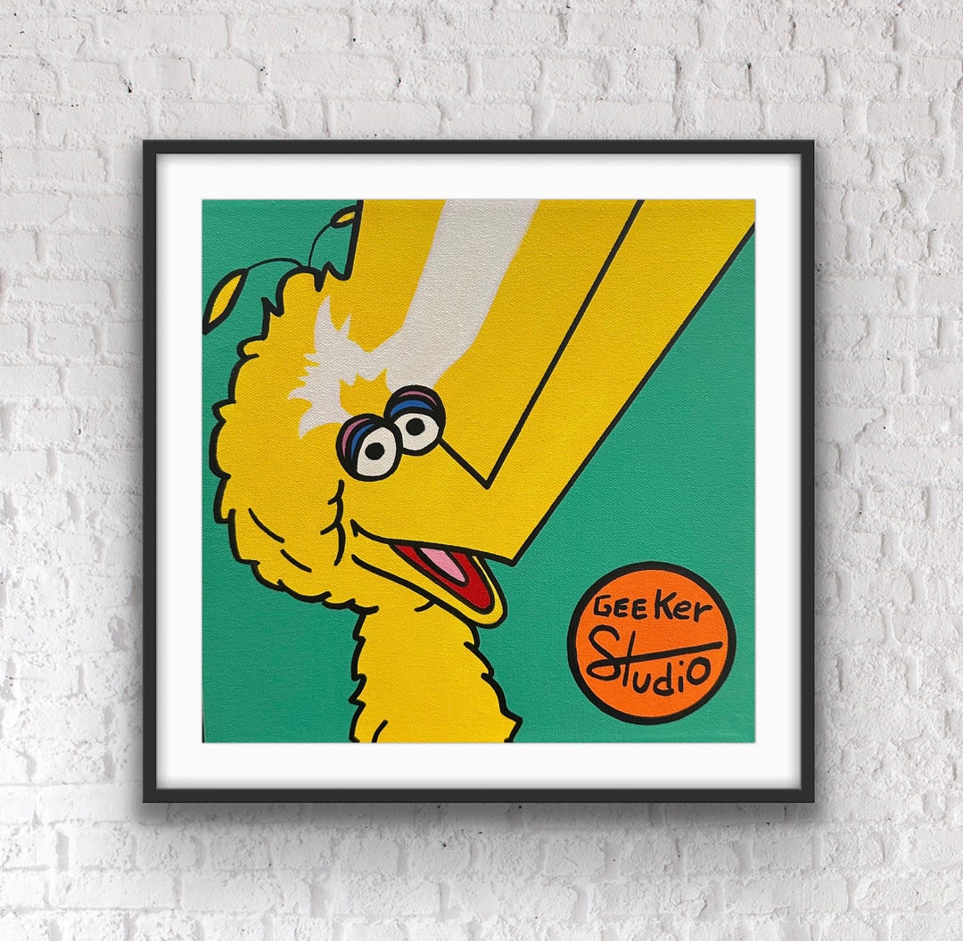 Exploded Optic Big Bird, Original Art on Canvas, 10'' X 10'' Inches ...