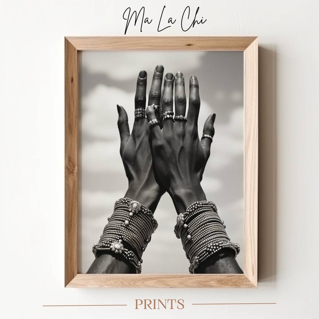 African Woman Hand Art, Black Woman Art, Jewelry Art, Beads Ring Art ...