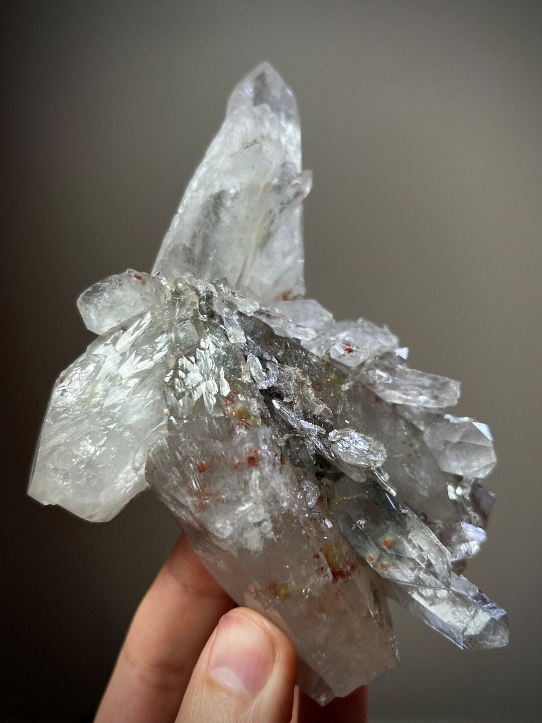 Double Terminated Quartz Cluster Lodolite Quartz Shaman Quartz Tabular ...