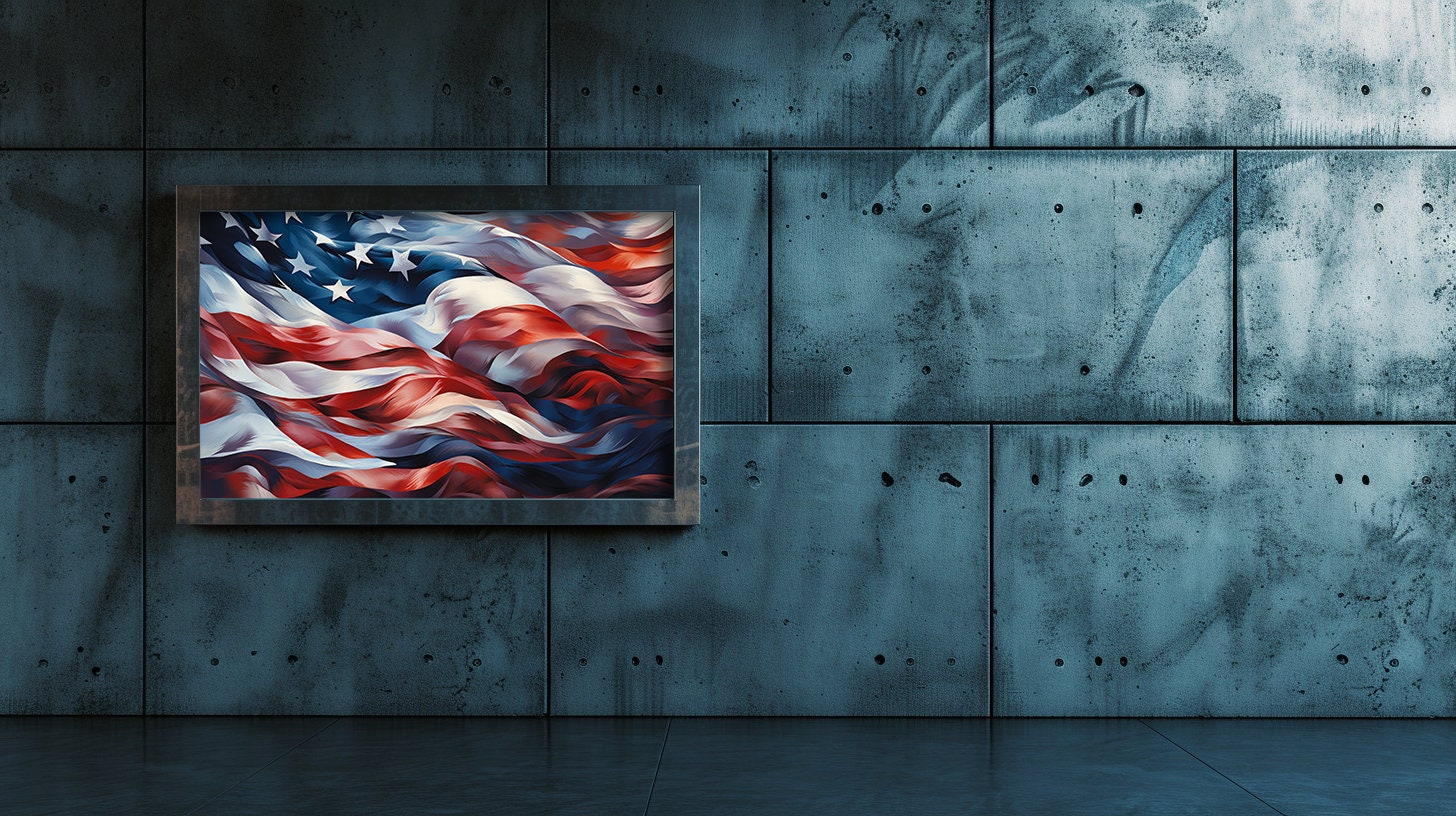 Waves of Freedom Stylized American Flag Digital Artwork.jpg - Etsy