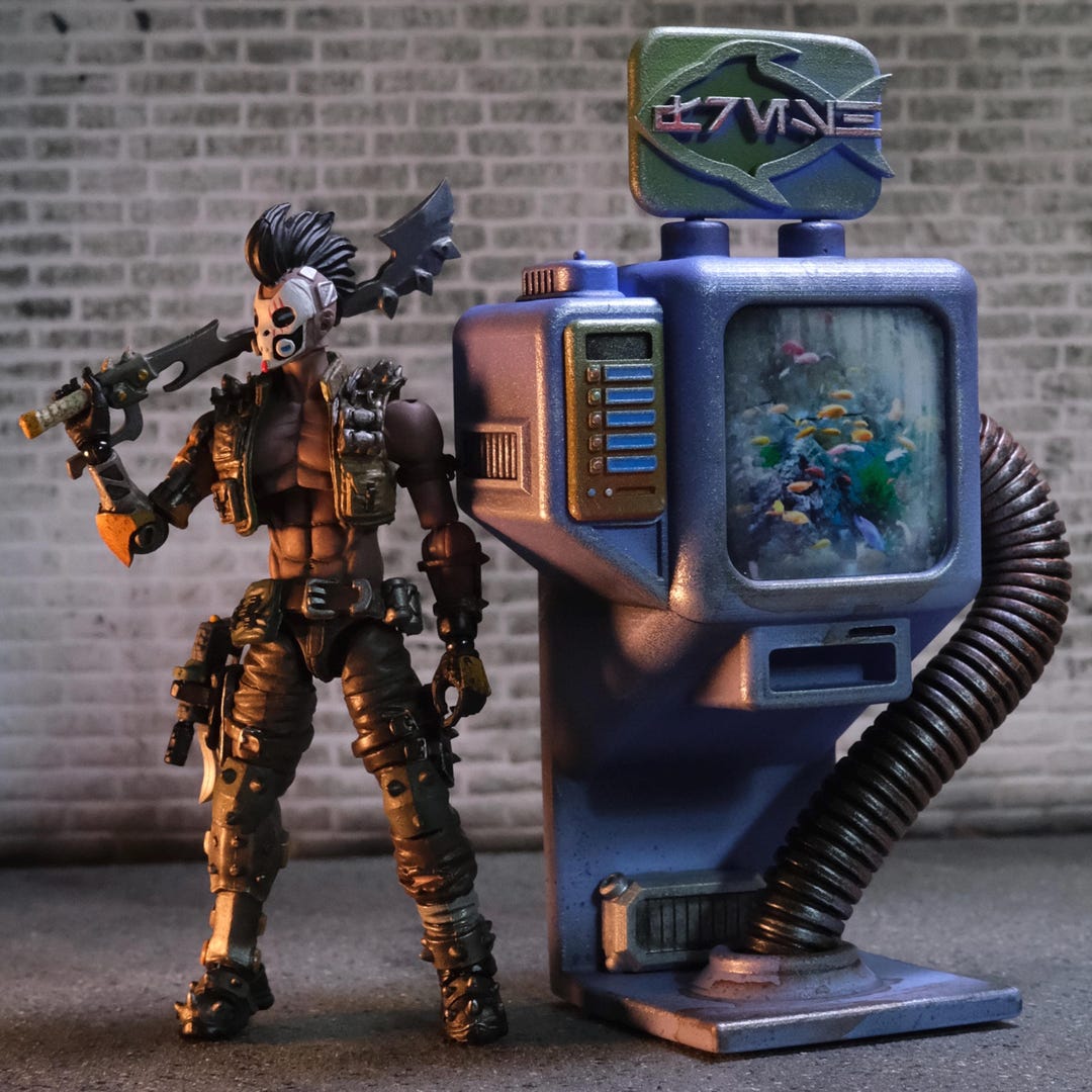 1:18 Scale Sci-fi Fish Vending Machine by District 03 / Light-up ...