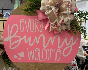 Every Bunny Welcome Door Sign - Etsy
