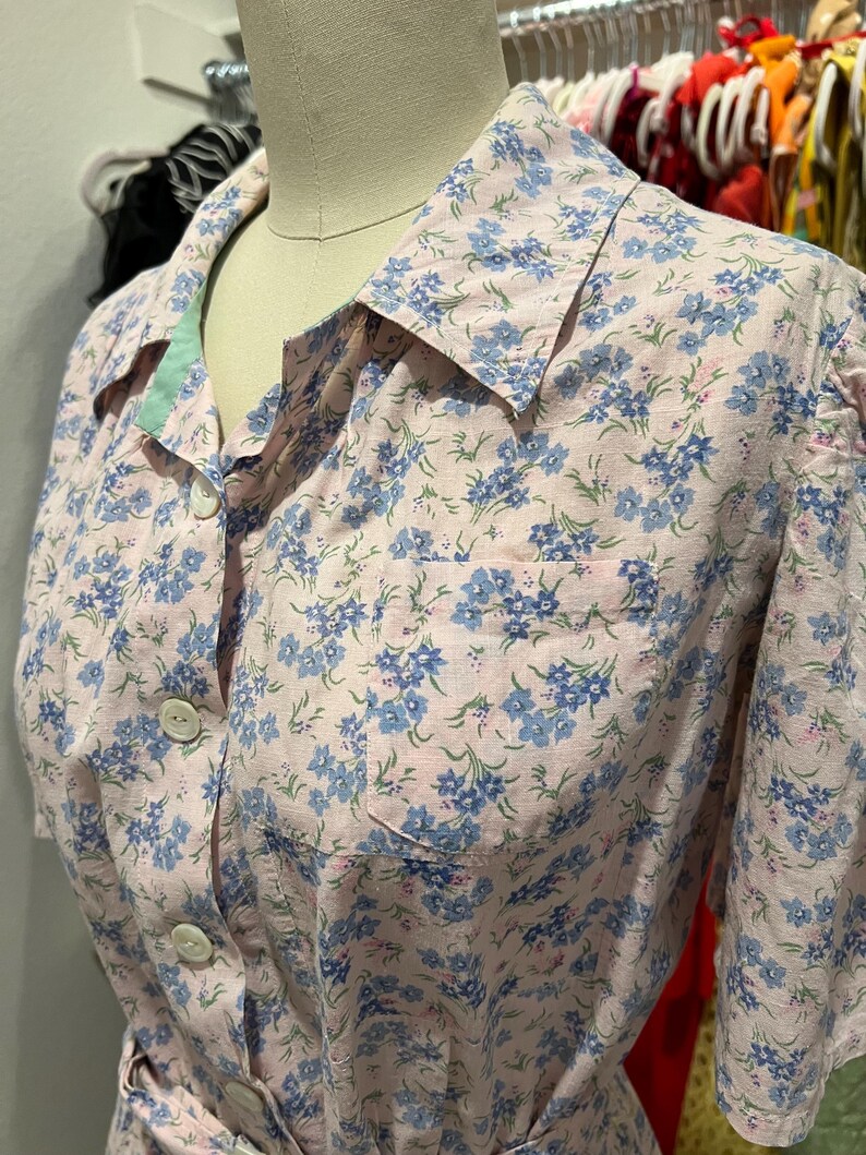 1950s Floral Cotton Two-piece Dress With Bolero & Belt - Etsy