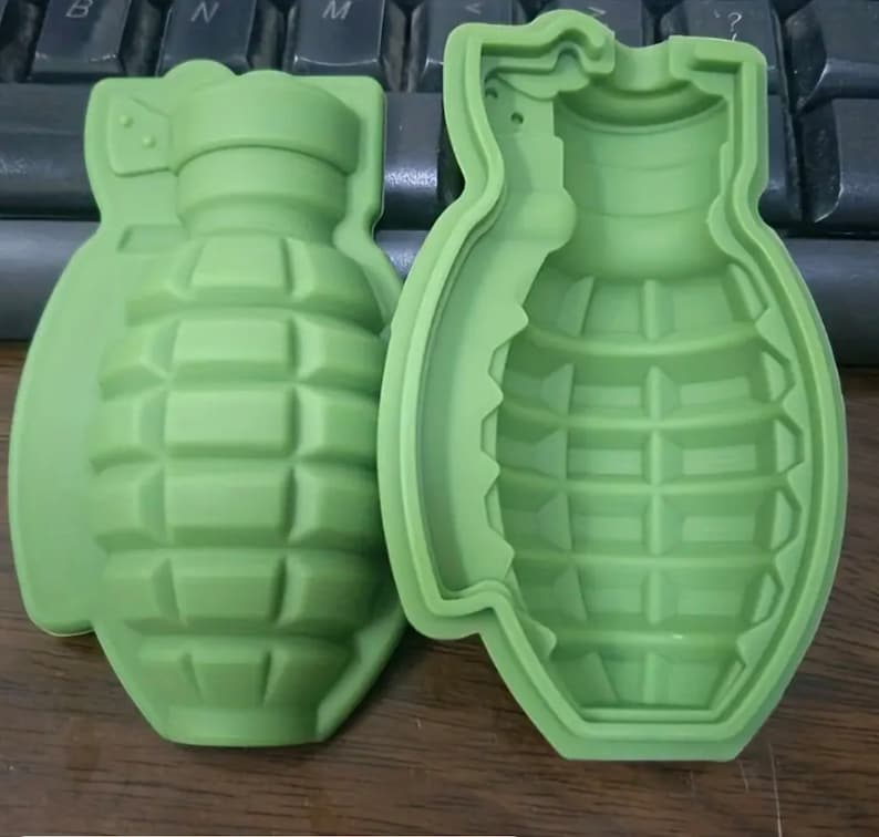 Hand Grenade Mold 3D Grenade Shape Ice Cube Mold Maker Bar Party ...