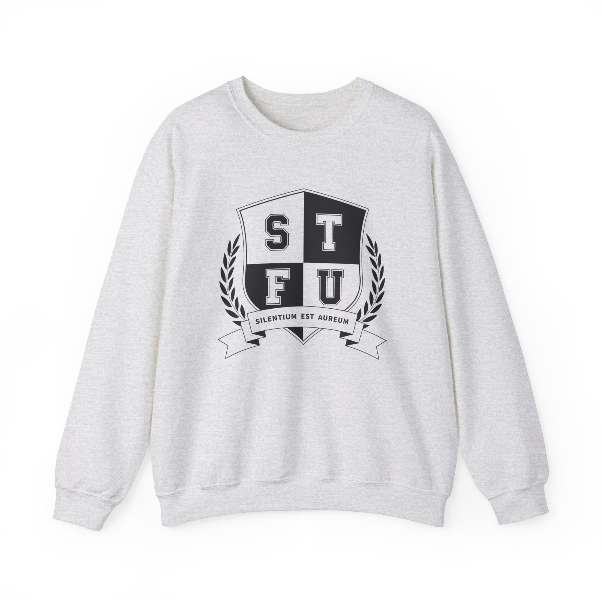 STFU Sweatshirt College University Crest Silence is Golden - Etsy
