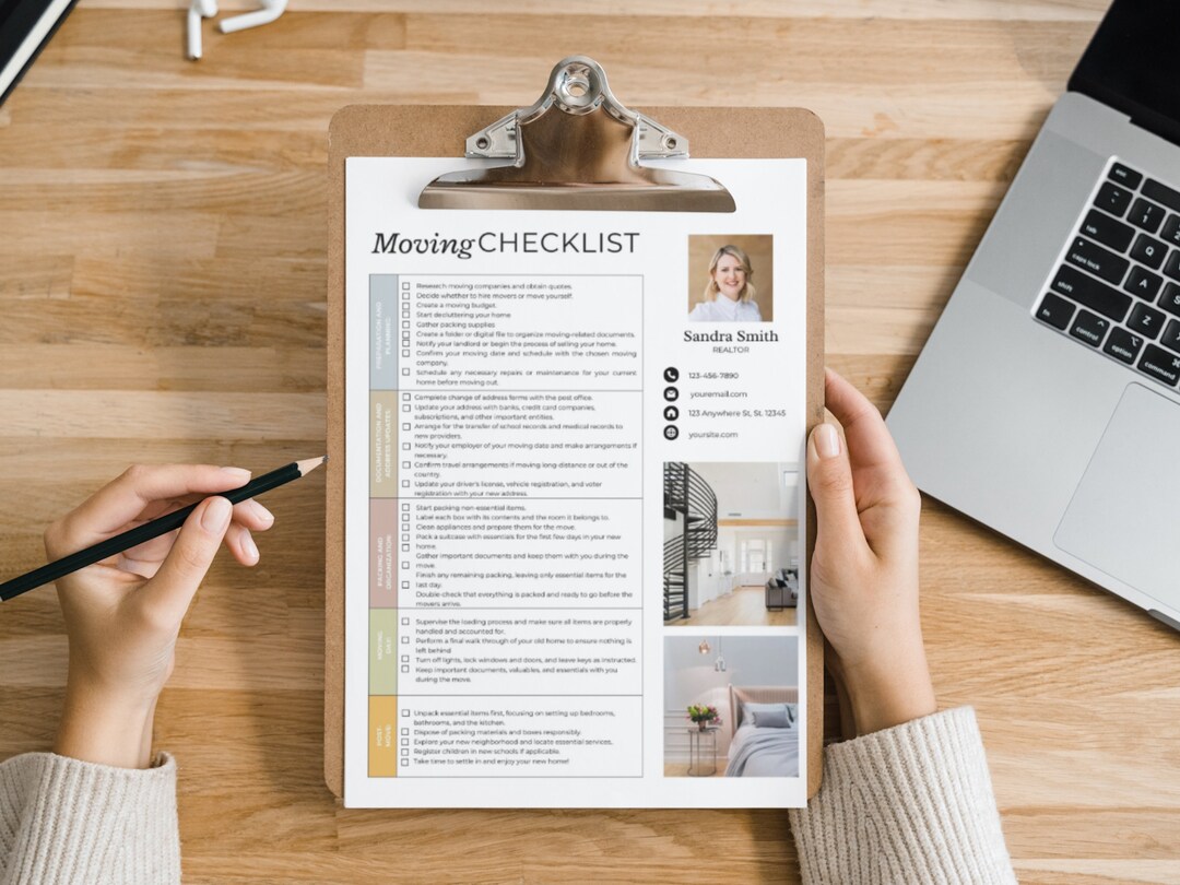 Editable Canva Home Moving Checklist Template Printable Moving Guides ...