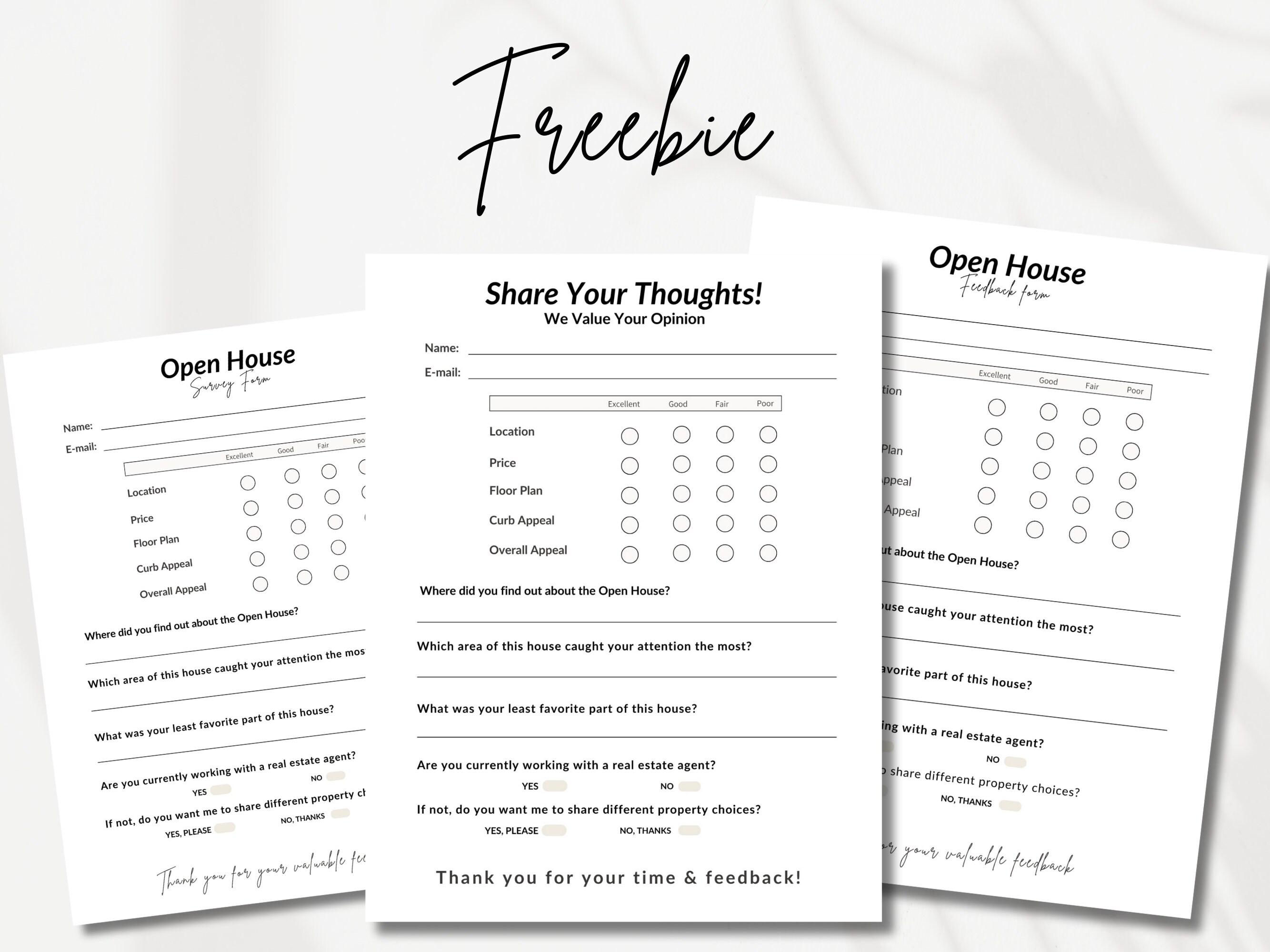 Real Estate Open House Printable Sign-in Sheets Customizable Digital ...