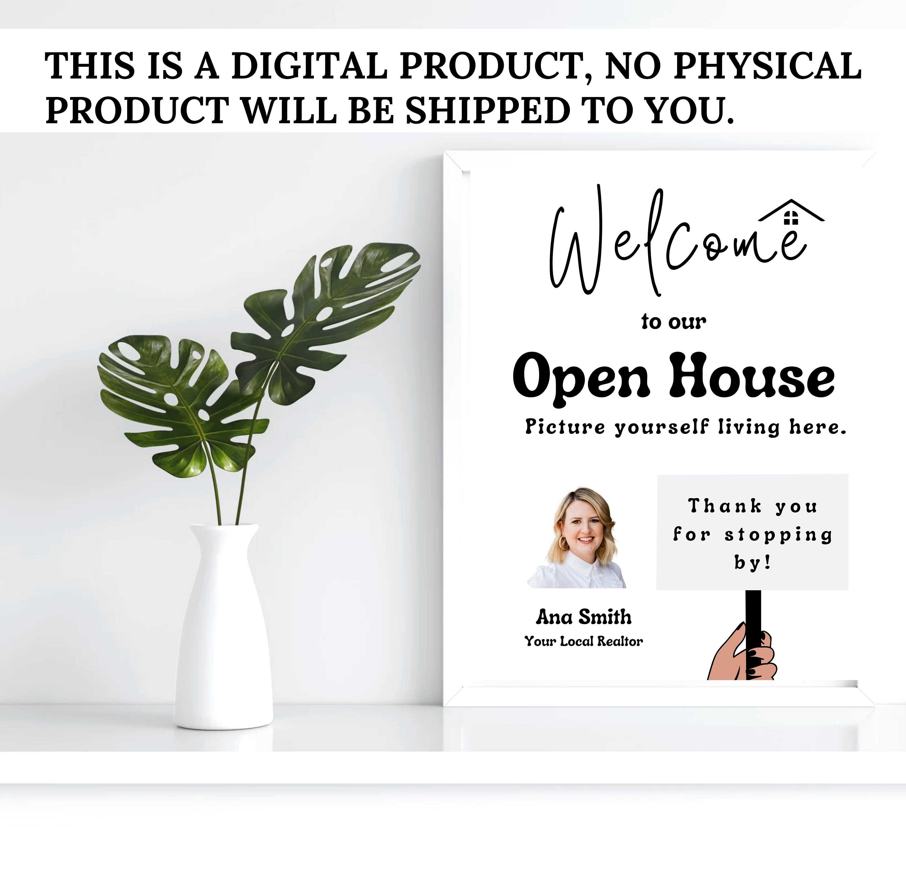 Editable Open House Welcome Sign for Realtor Canva Template Open House ...
