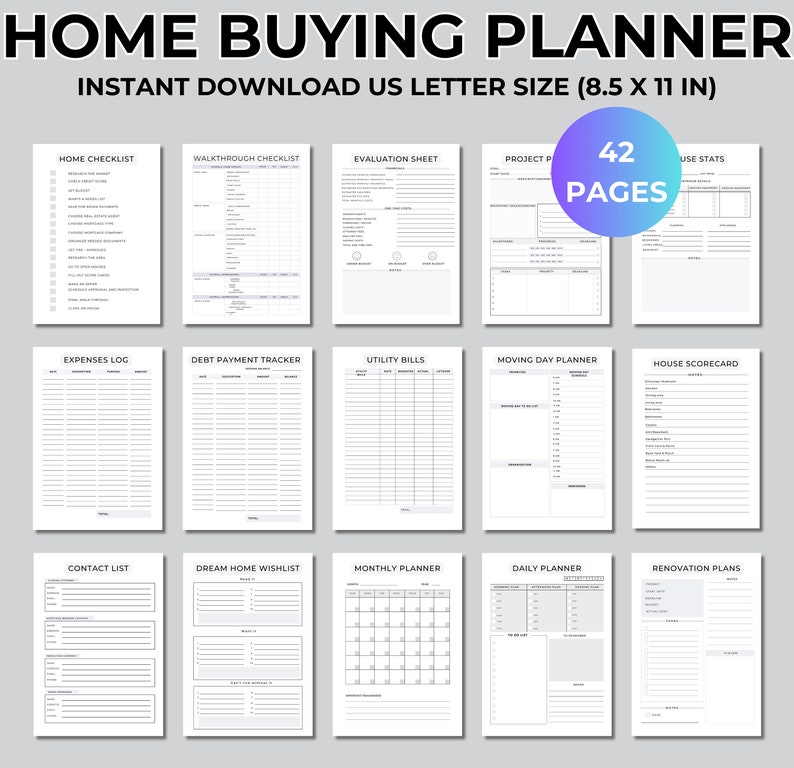 Home Buying Planner Canva Template Homebuyer's Guide Template Buying ...