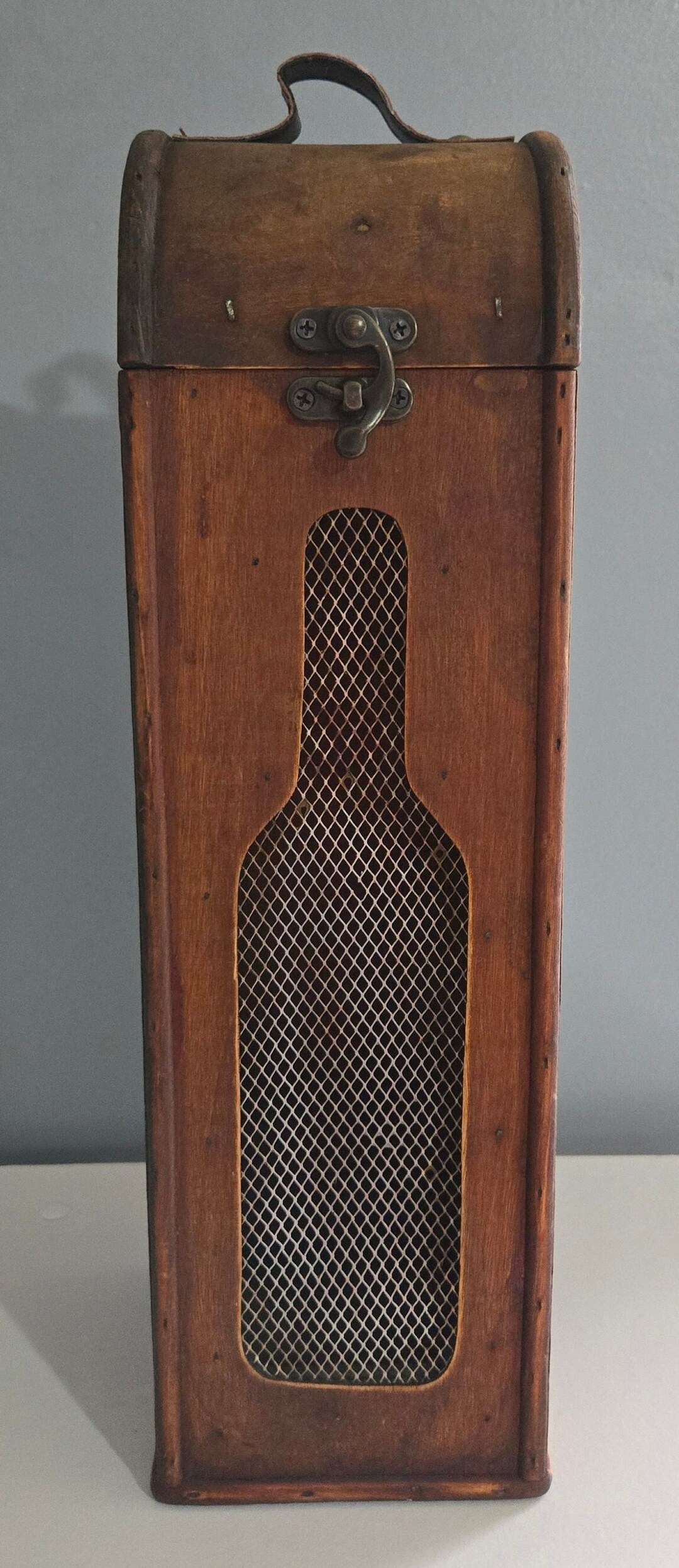 Rustic Wooden Wine Bottle Box 14x4x4.25 - Etsy