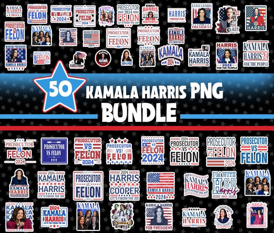 50 Kamala Harris 2024 Bundle, Kamala Png, Kamala Harris Png, Harris for ...