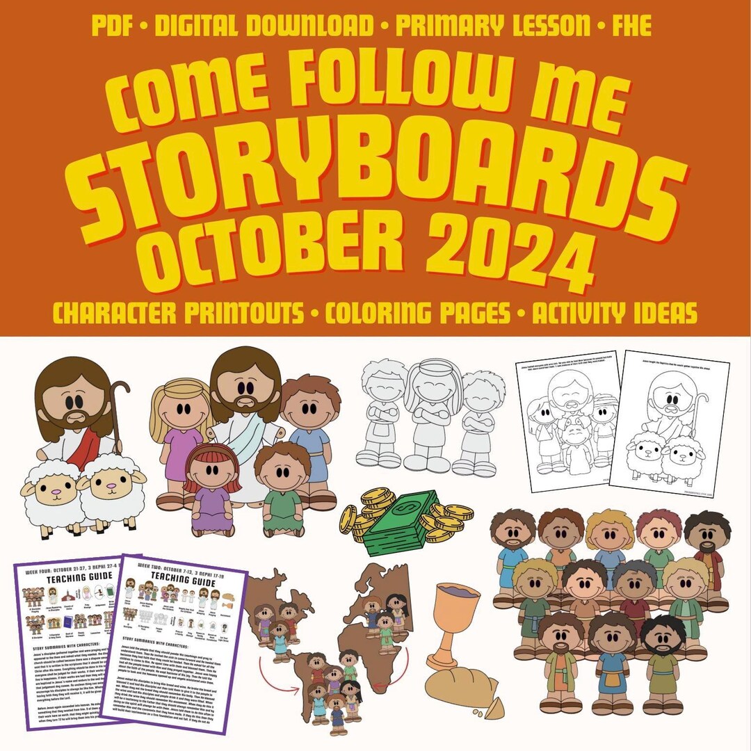 Book of Mormon Storyboard Kit October 2024 | Primary & FHE Lessons ...