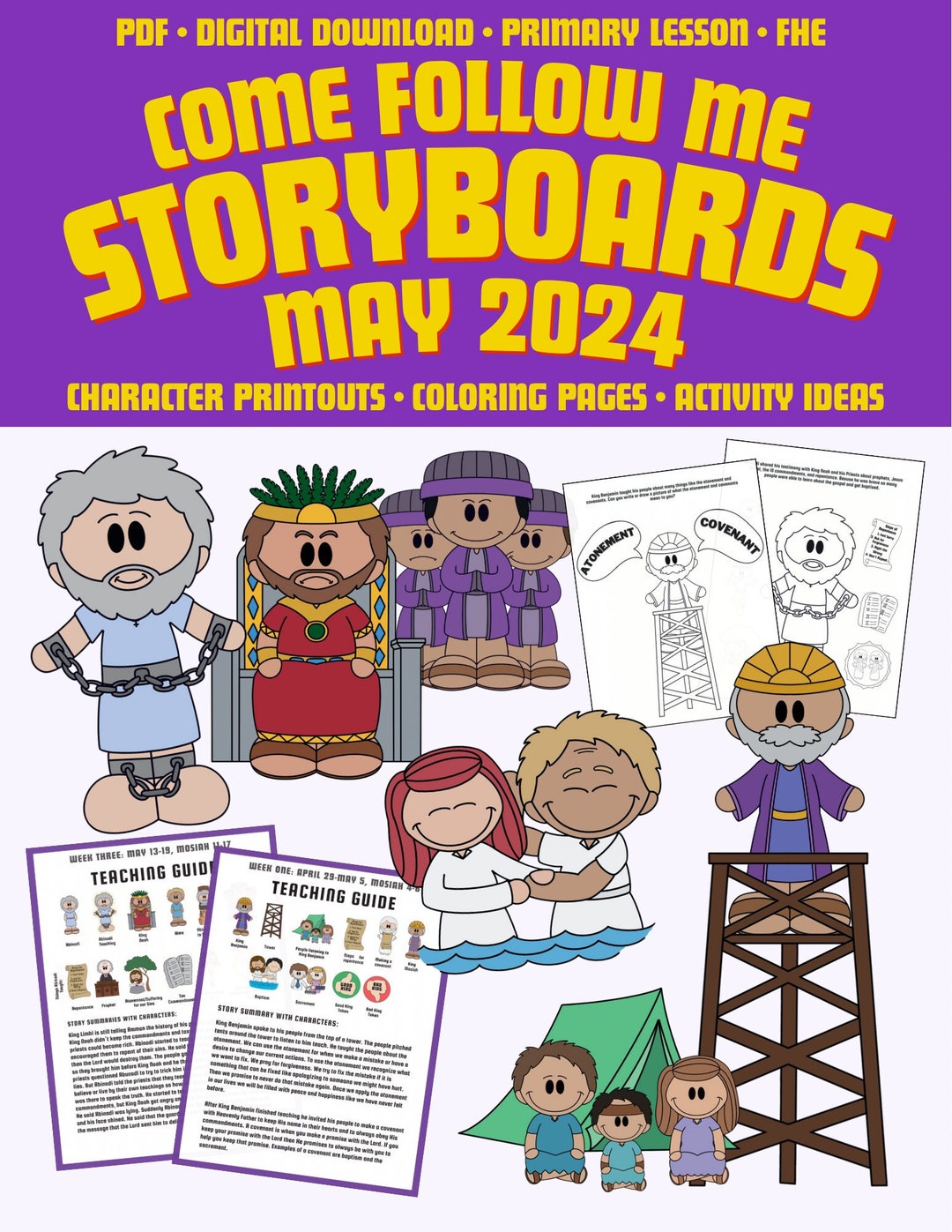 Book of Mormon Storyboard Kit May 2024 | Primary & FHE Lessons | Come ...