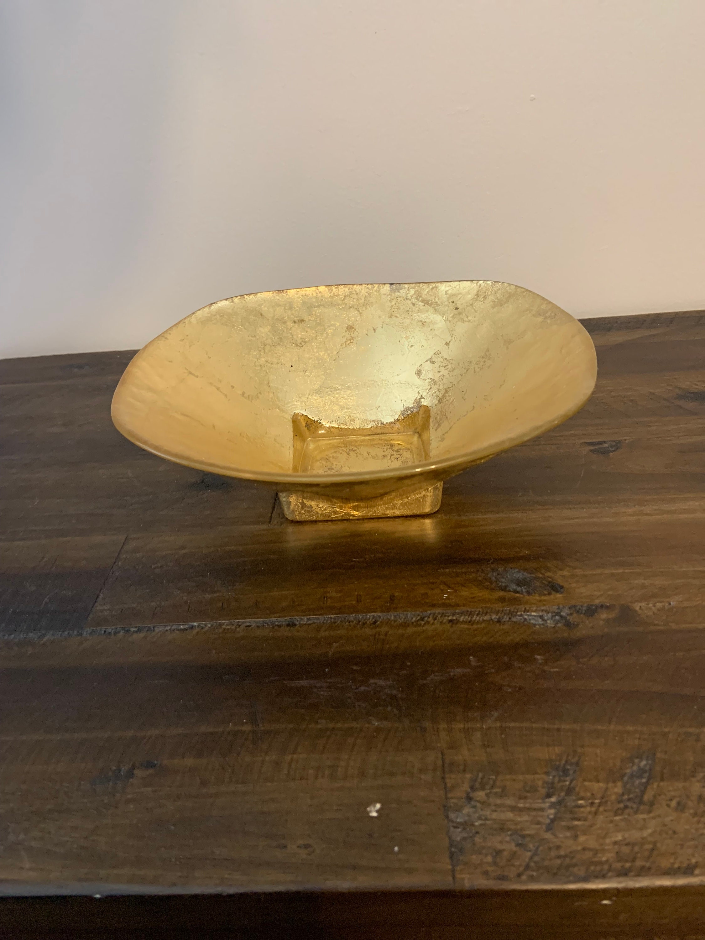 Distressed Gold Decorative Bowl - Etsy