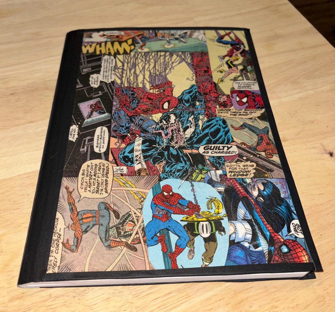 Spiderman Comic Composition Notebook Real Comic Clippings - Etsy