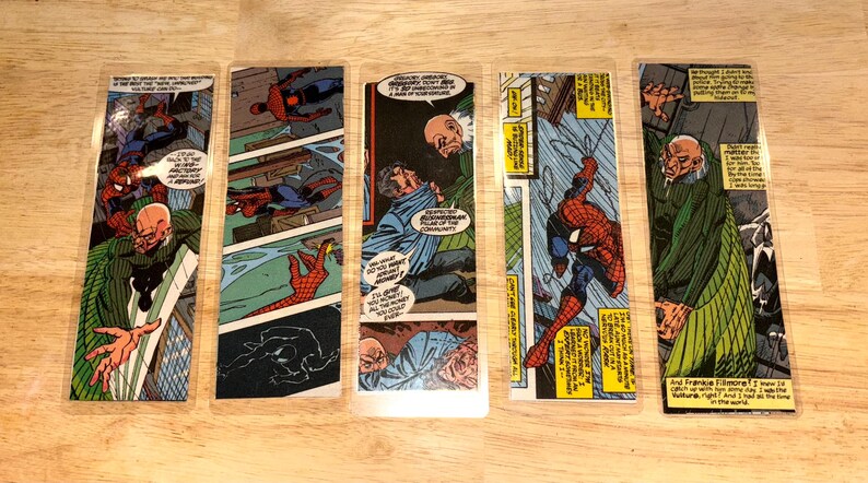 Spiderman X Vulture Bookmarks |real Comic Clippings| 5PK - Etsy