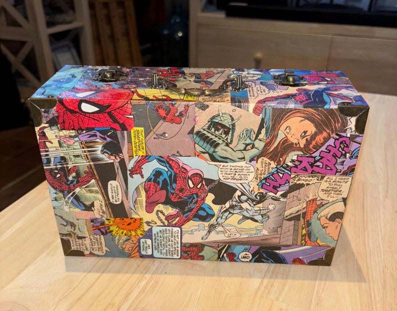Spiderman Comic Clipping Hobby Box | Real Comic Clippings - Etsy