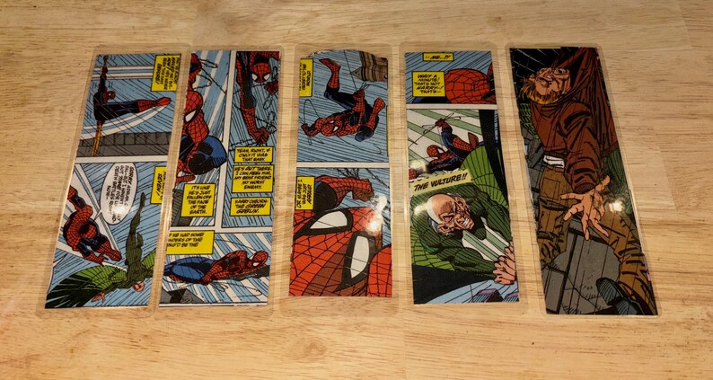 Spiderman X Vulture Bookmarks real Comic Clippings 5PK - Etsy