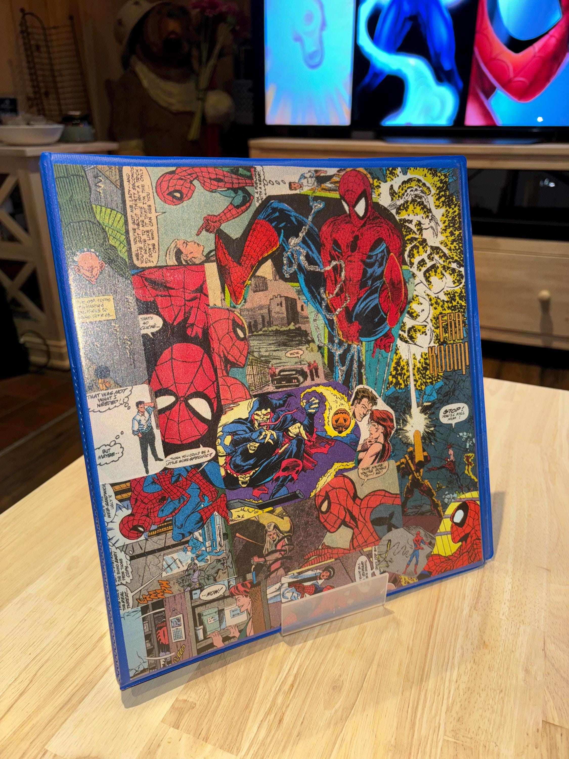 90’s Spiderman Binder | Real Comic Clippings | Heavy Duty 1in - Etsy