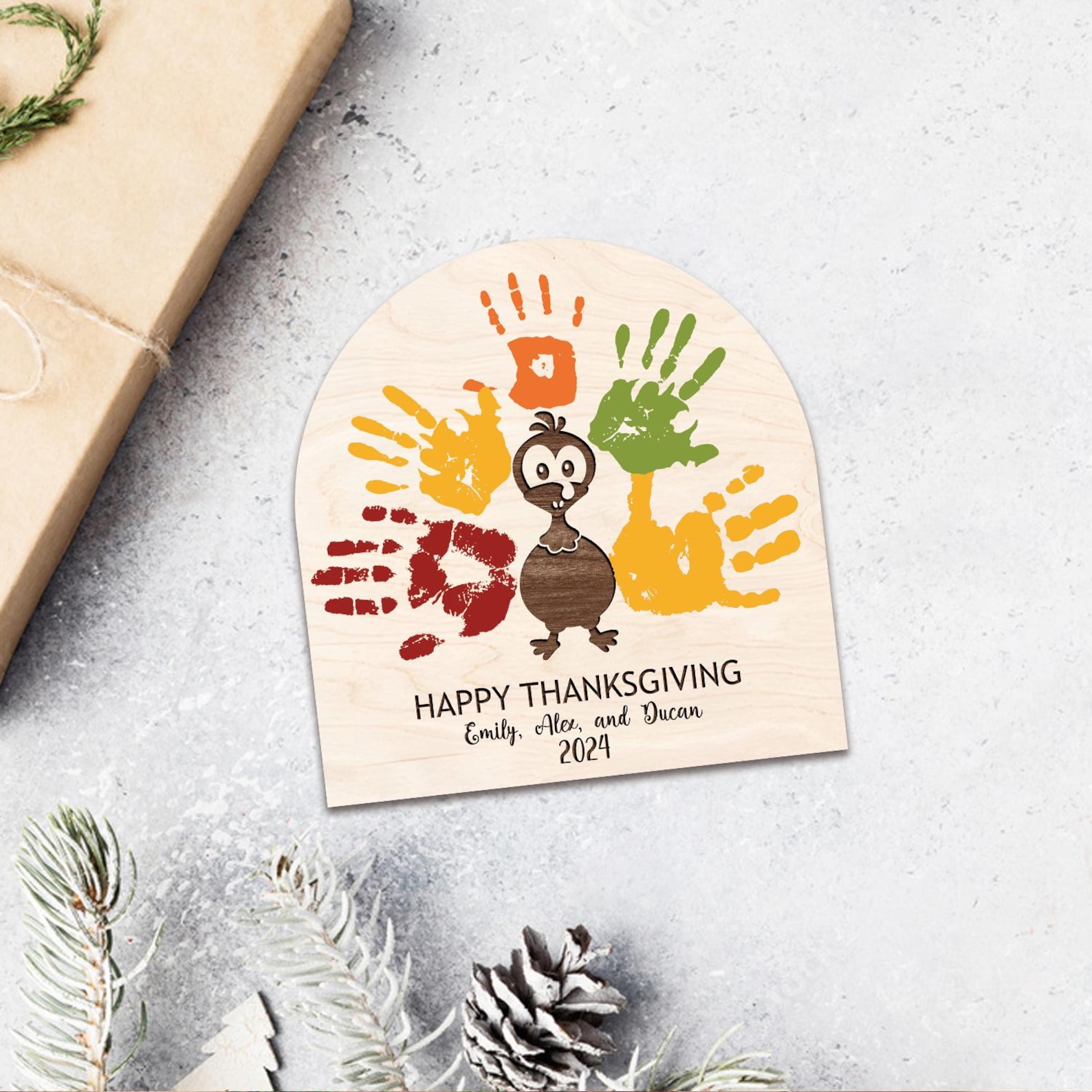 Baby First Thanksgiving Sign, Thanksgiving Hand Print , DIY Handprint ...