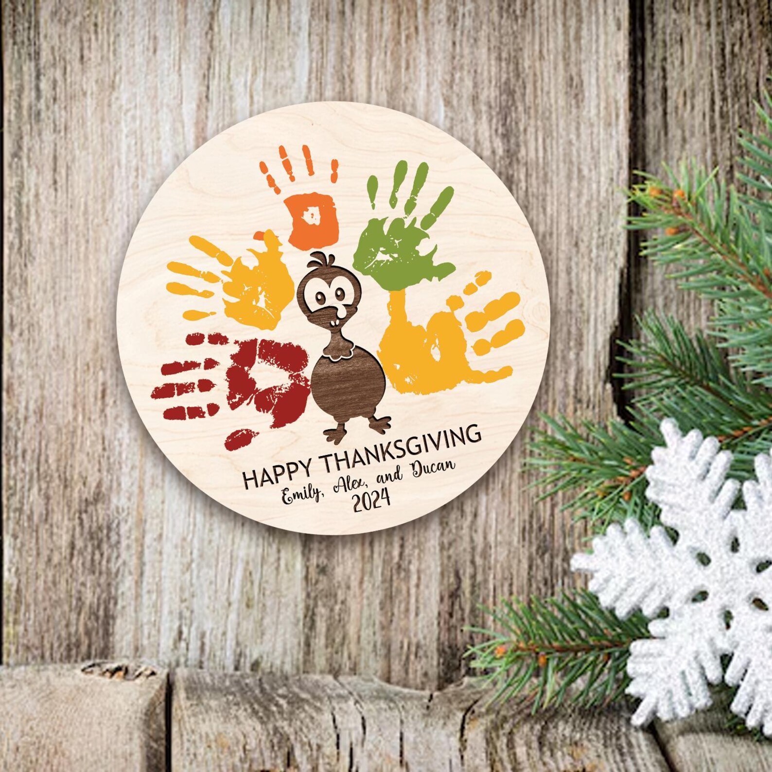 Baby First Thanksgiving Sign, Thanksgiving Hand Print , DIY Handprint ...