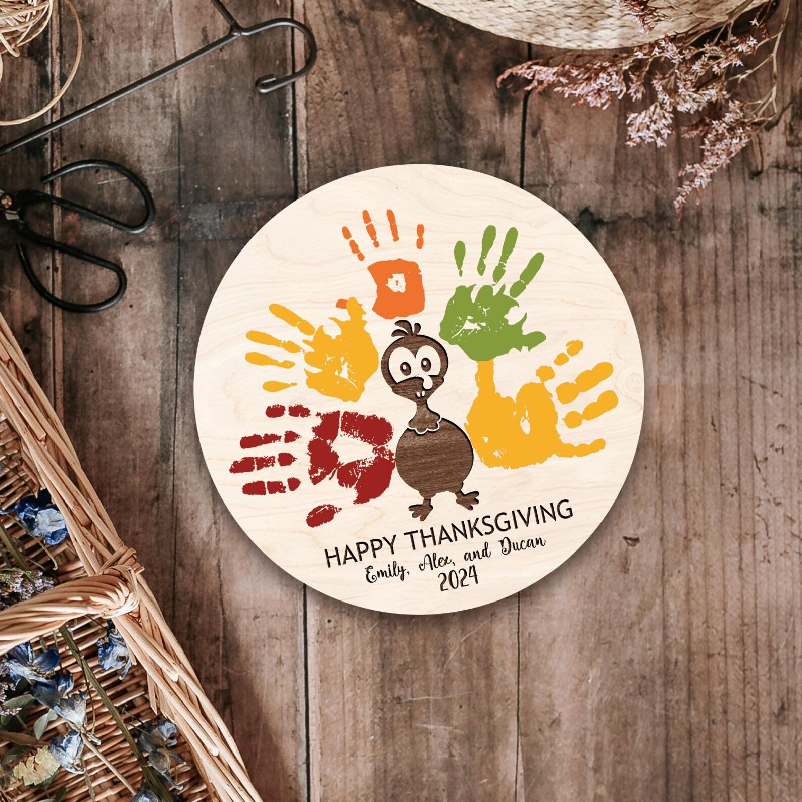 Baby First Thanksgiving Sign, Thanksgiving Hand Print , DIY Handprint ...