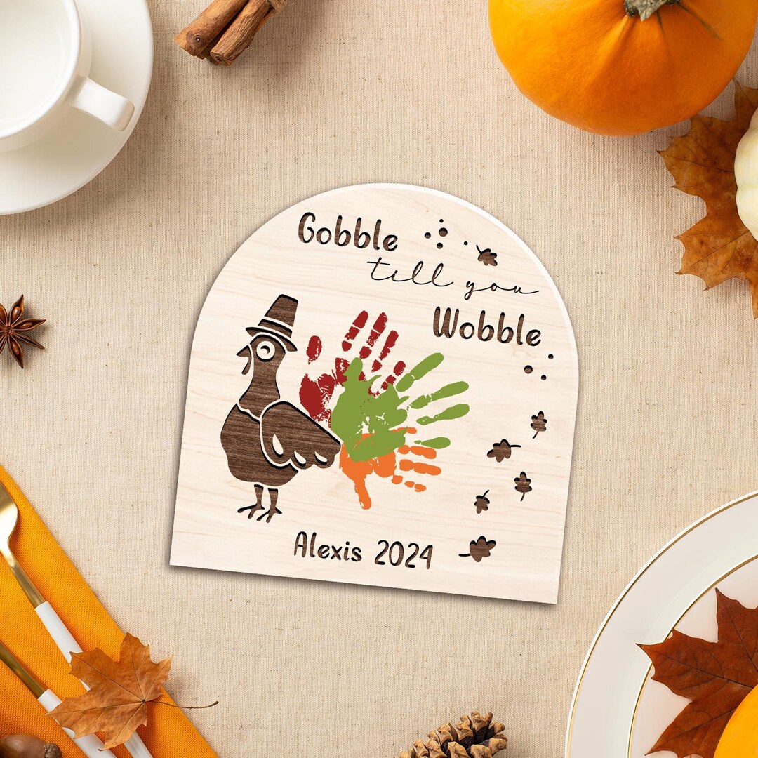 Baby First Thanksgiving Handprint Sign, Thanksgiving Hand Print Art ...