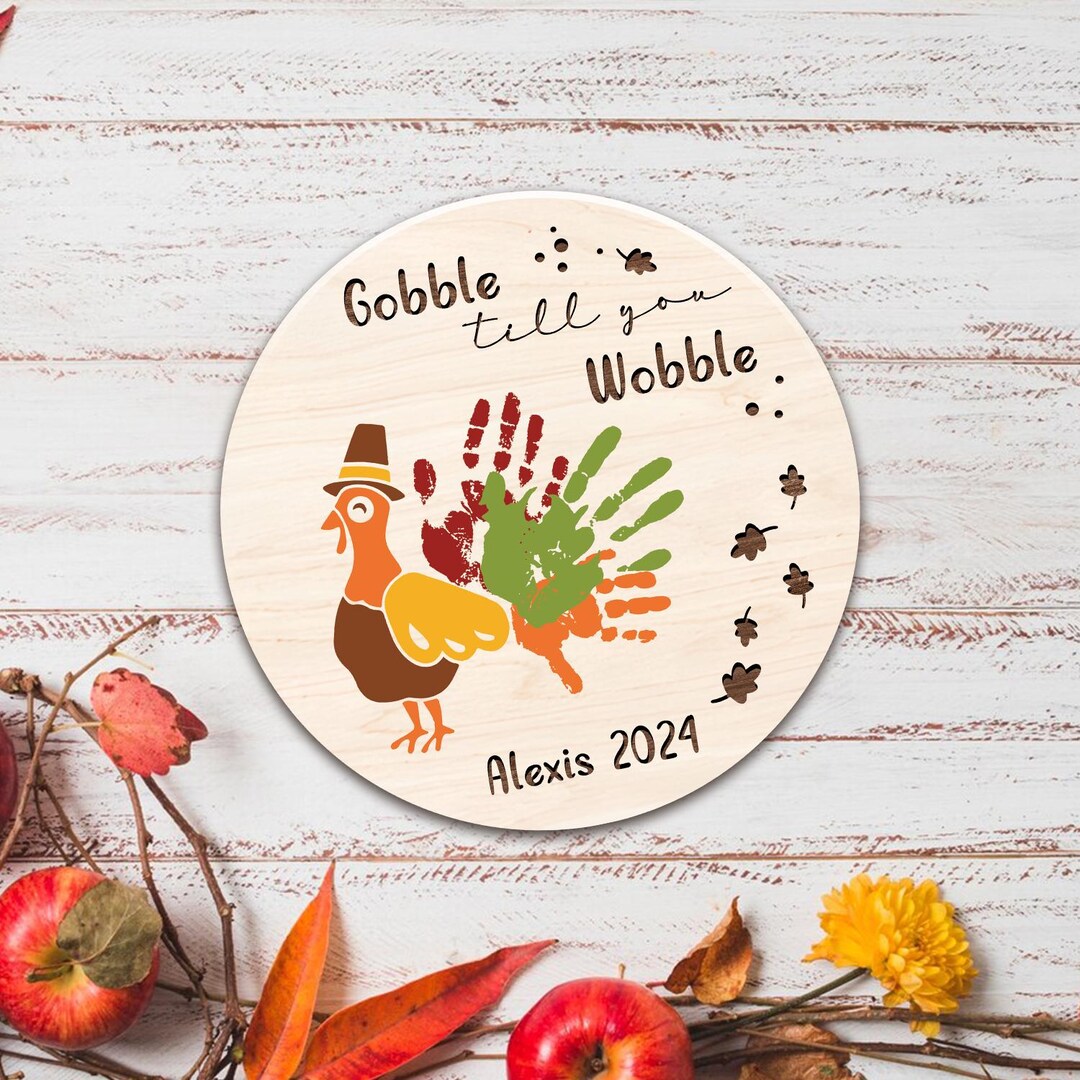 Baby First Thanksgiving Handprint Sign, Thanksgiving Hand Print Art ...
