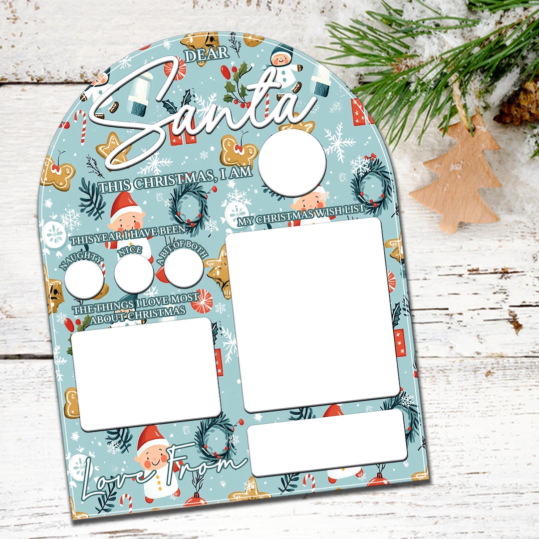 Dear Santa Board, Letter to Santa Board, Kids Christmas List Sign, Kids ...