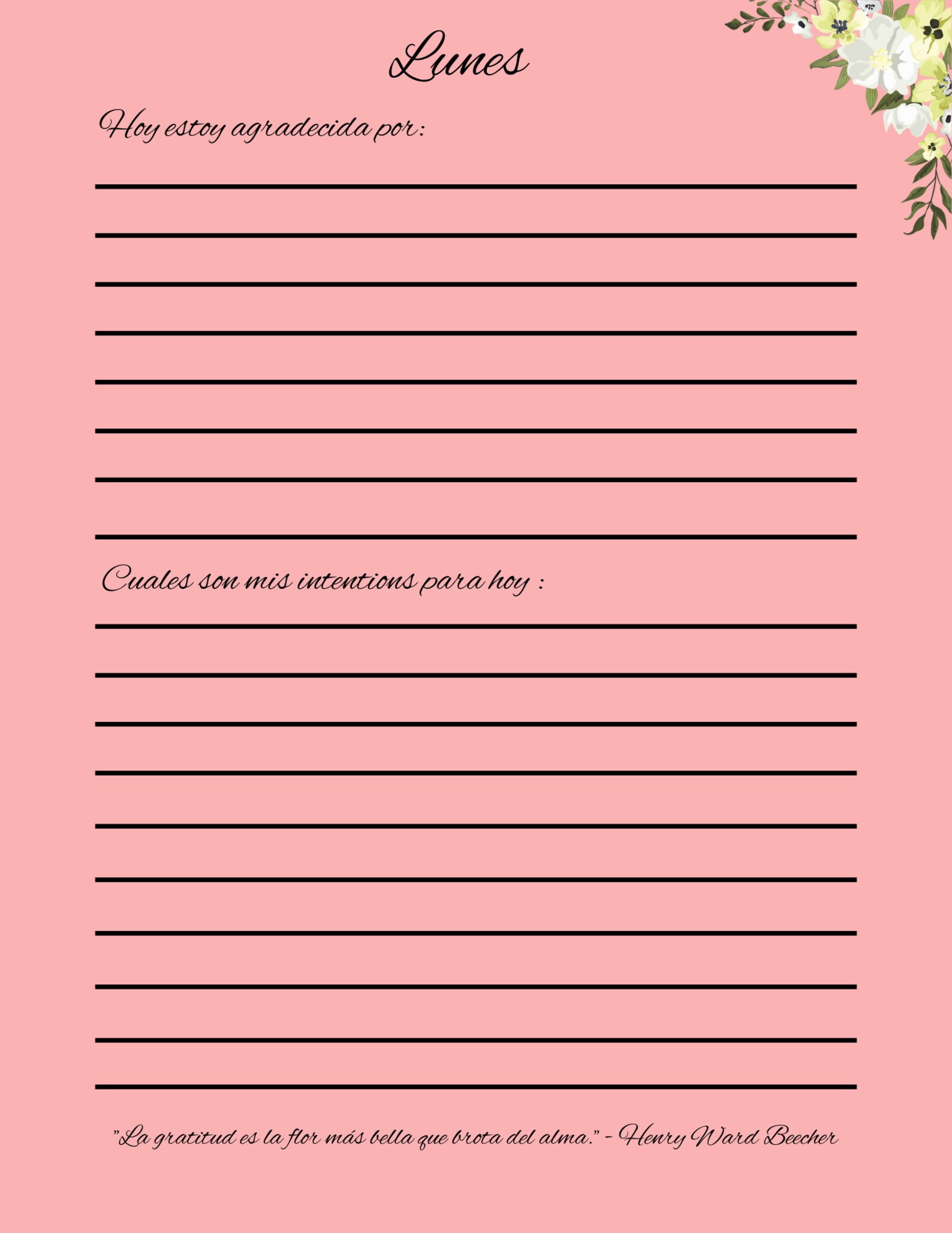 Gratitude Journal in Spanish - Etsy