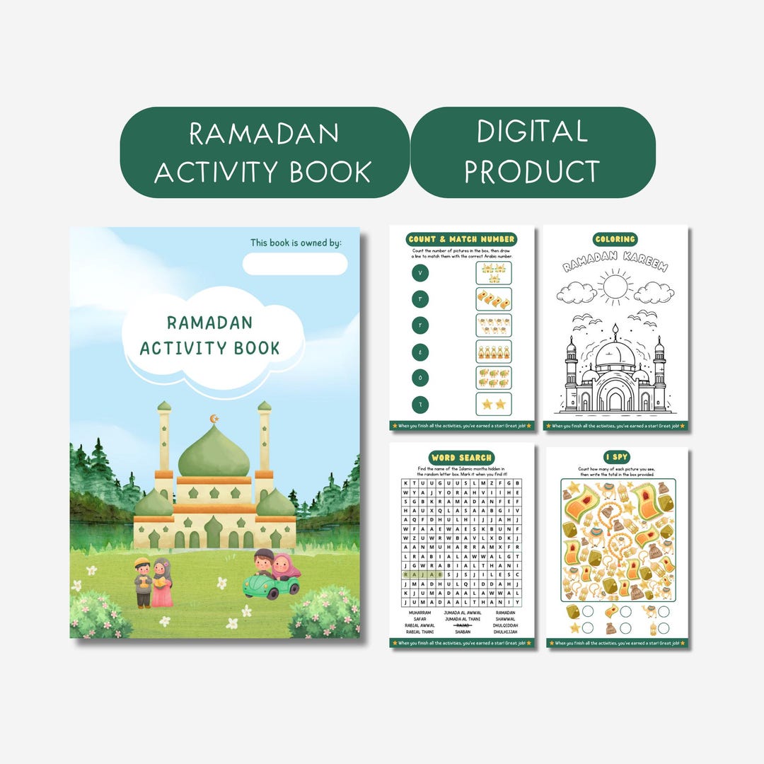 Ramadan Activities for Kids, Islamic Printables Resources, Islamic Gift ...