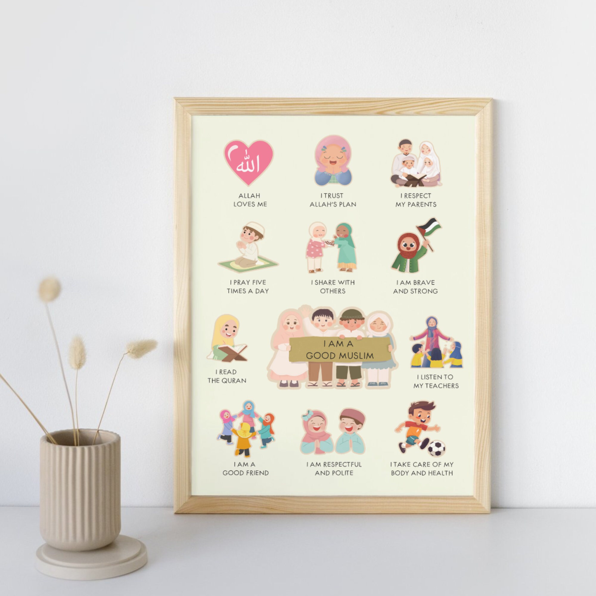 Islamic Printable Positive Affirmation, Classroom Posters Mental Health ...